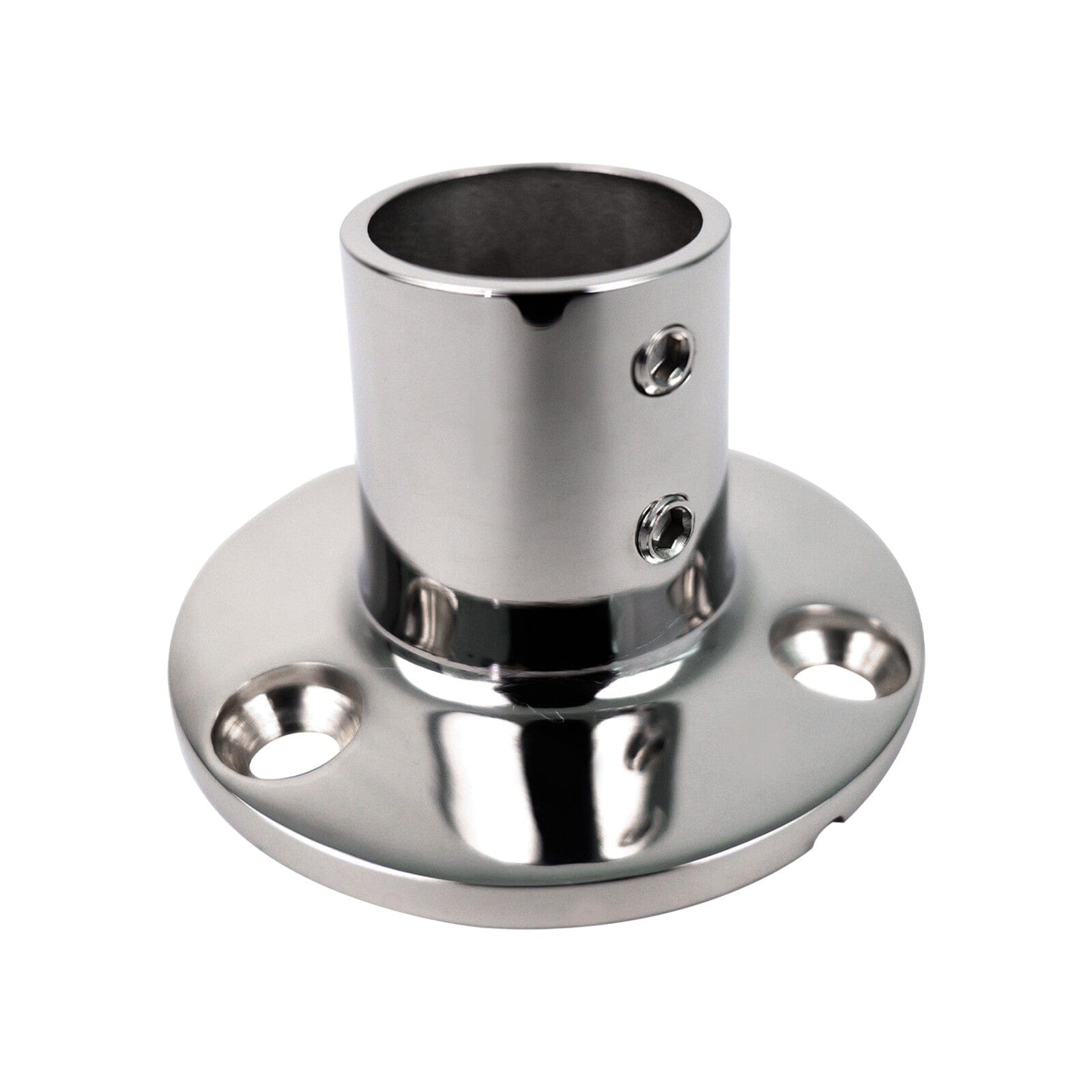 Round Pipe Base 90-Degree 316 Stainless Steel | Handrail Post Support ...