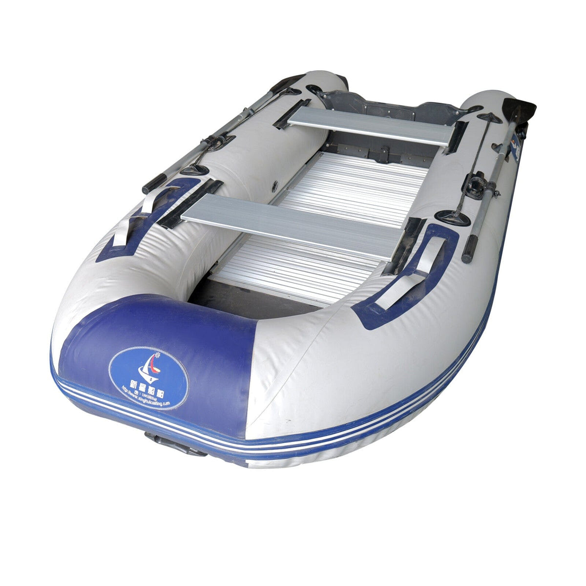 3m Aluminum Floor Inflatable Boat Set: Oars, Pump, Repair Kit, Bag, 3 ...